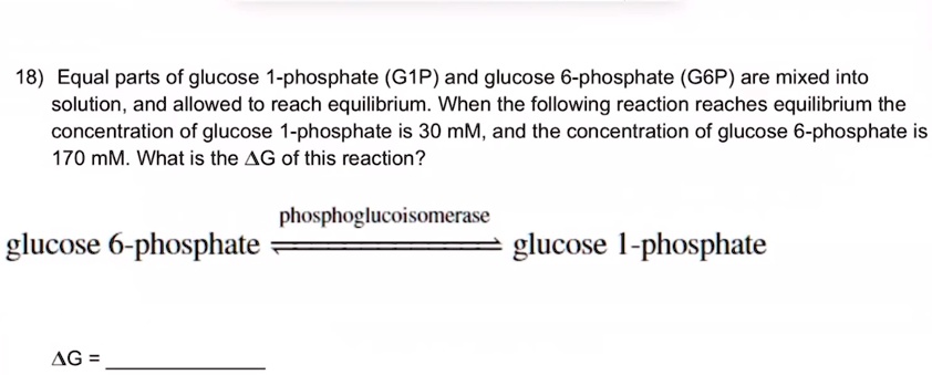 texts 18 equal parts of glucose 1 phosphate g1p and glucose 6 phosphate ...