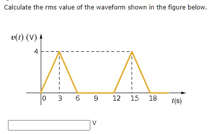 SOLVED: Calculate the rms value of the waveform shown in the figure ...