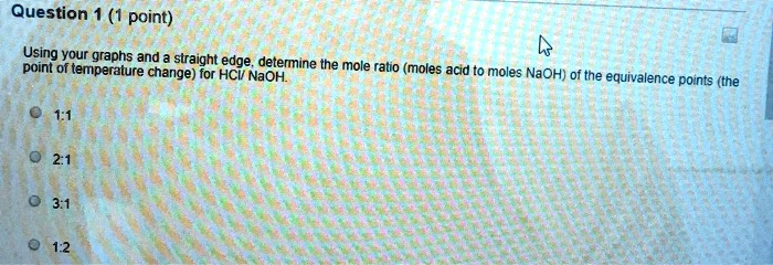 SOLVED: Question (1 point) Using your graphs ad straight edge detemine point of temiperature ...