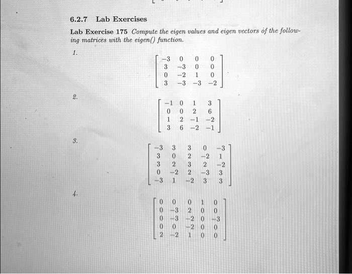 Solved Compute In R Programming Language The Question Is Solve It Using The Eigen Function
