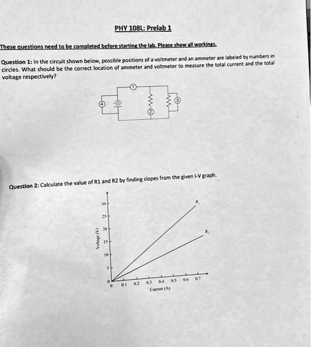 SOLVED: Texts: These questions need to be completed before starting the lab. Please show all ...