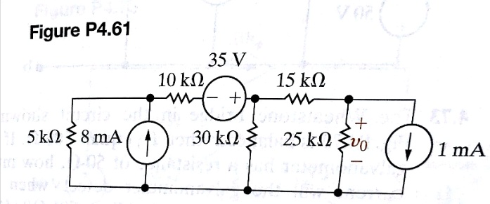 A Make A Series Of Source Transformations To Find The Voltage Vo In The Circuit In Fig P461 B