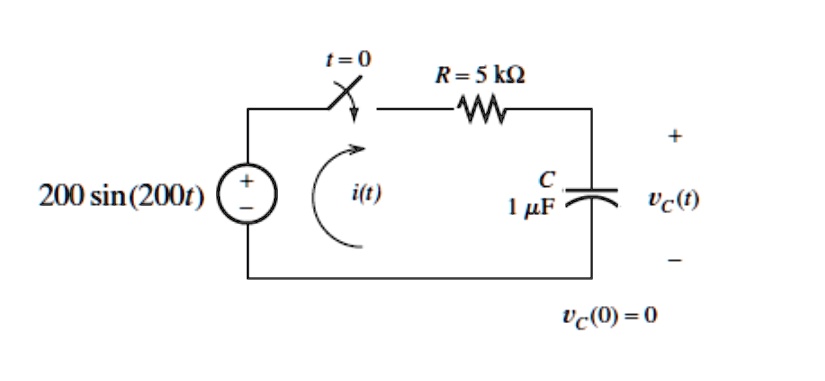 SOLVED: Calculate the current and voltage of a resistor and capacitor, and draw the phasor ...