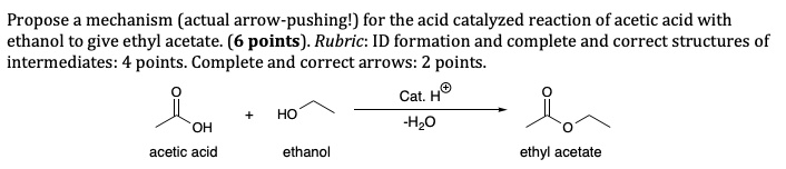 Propose a mechanism (actual arrow-pushing!) for the acid catalyzed ...