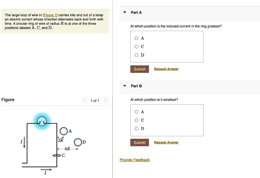 [GET ANSWER] Part A The large loop of wire in (Figure 1) carries into ...