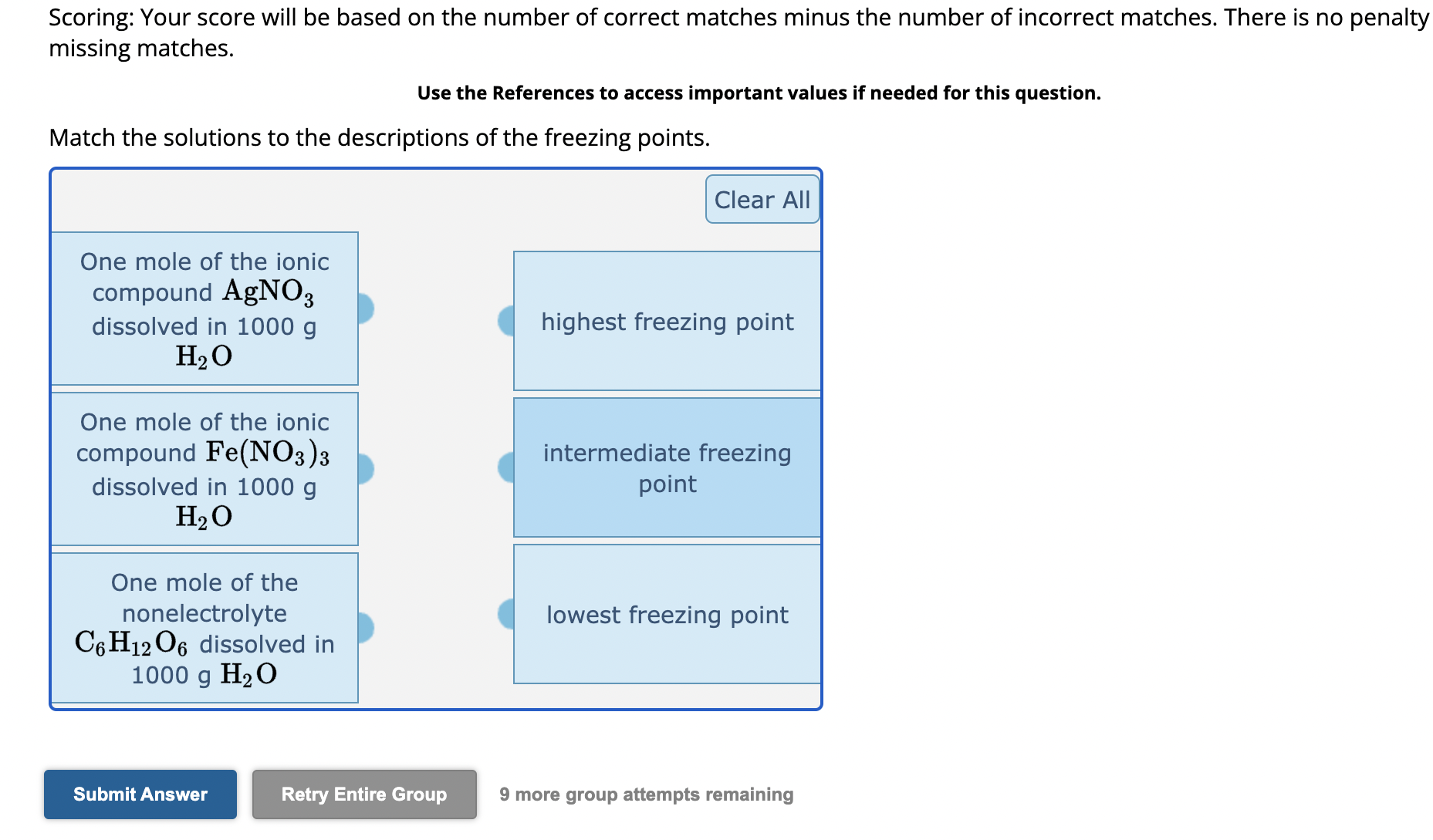 Scoring: Your score will be based on the number of correct matches ...