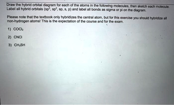 Draw the hybrid orbital diagram for each of the atoms… - SolvedLib