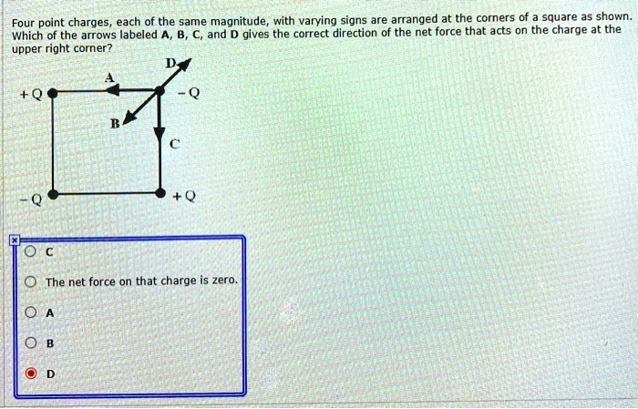 each of the same magnitude; with varying signs are arranged at the ...