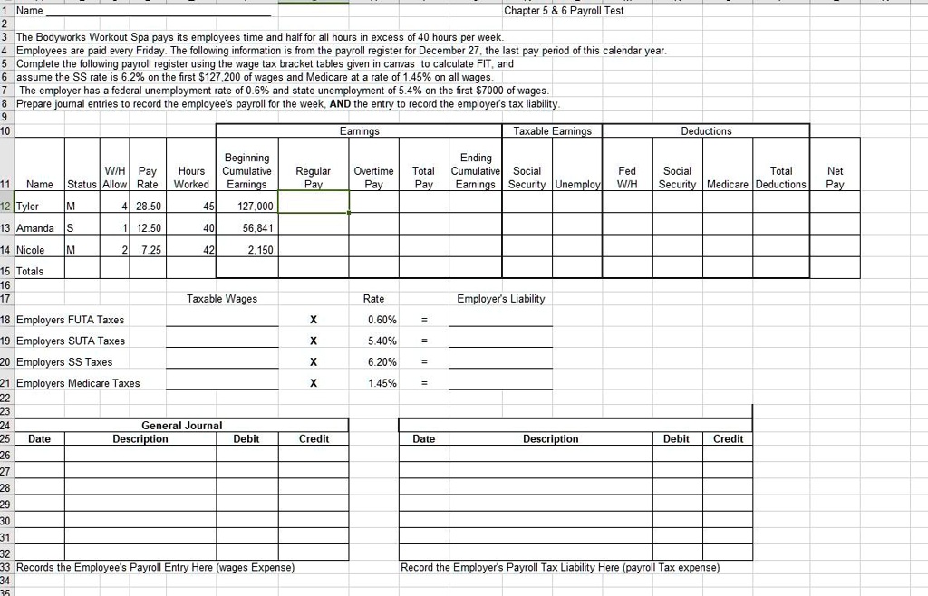 Name chapter56payroll test 3 the bodyworks workout spa pays...
