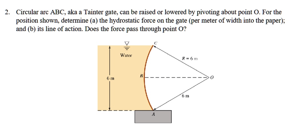 2 circular arc abc aka a tainter gate can be raised or lowered by ...