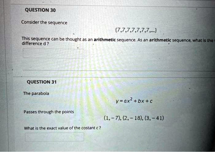 SOLVED:QUESTION 30 Consider the sequence (7,,7,7,77, This sequence can ...