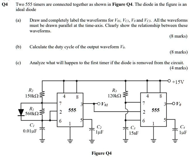 VIDEO solution: Q4 Two 555 timers are connected together as shown in ...