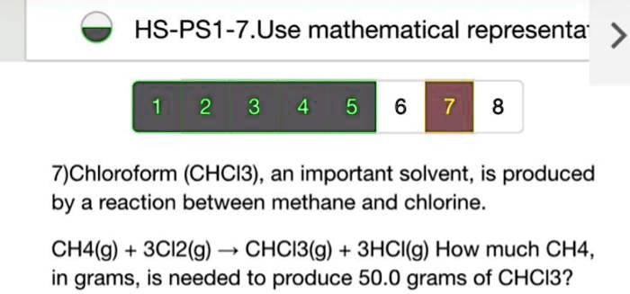Hs ps1 7use mathematical representa 2 3 4 5 8 7chloroform...