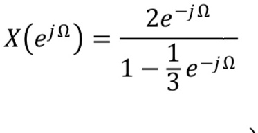 SOLVED: Calculate the discrete time signal of ð ‘¥[n] from the Discrete ...