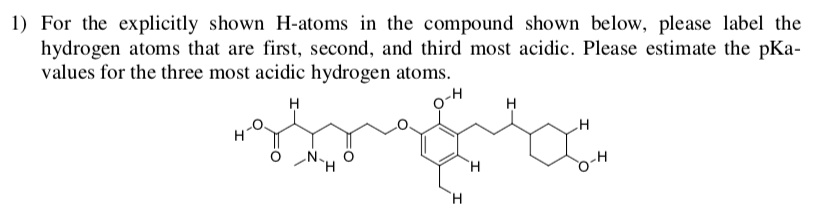 SOLVED: For the explicitly shown H-atoms in the compound shown below ...