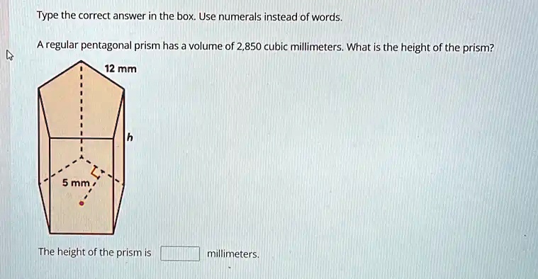 SOLVED: Type the correct answer in the box Use numerals instead of ...