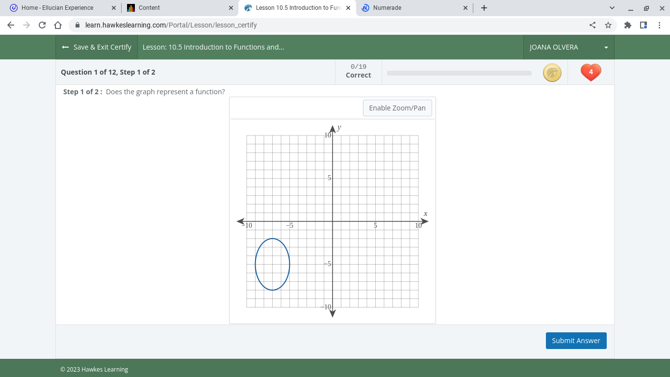 SOLVED: Home - Ellucian Experience Content Lesson 10.5 Introduction to Fun x Numerade x x x ...