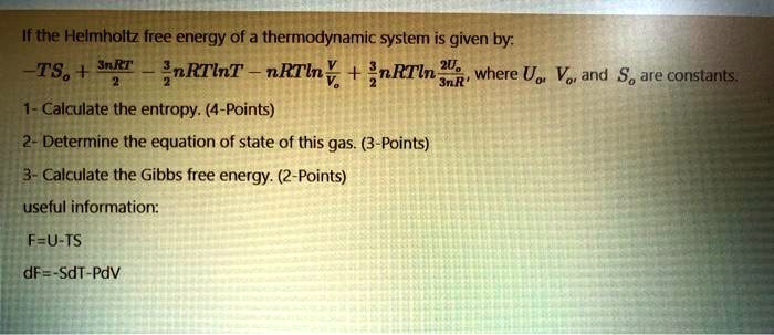 -TSo + (3nRT)/(2) - (3)/(2)nRTlnT - nRTln(V)/(Vo) + (3)/(2)nRTln(2Uo ...