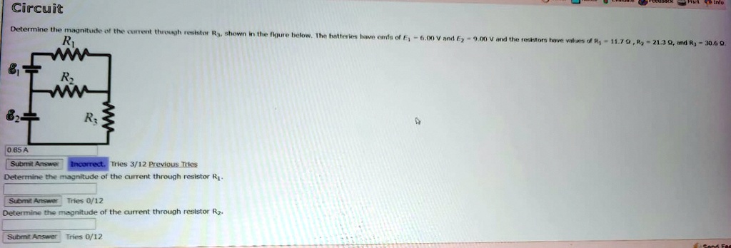 [GET ANSWER] circuit determine the magnitude of the current through resistor r3 shown in the ...