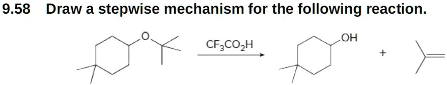 SOLVED: 9.58: Draw a stepwise mechanism for the following reaction: OH ...