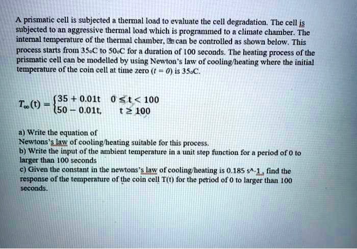 SOLVED: A prismatic cell is subjected a thermal load to evaluate the ...