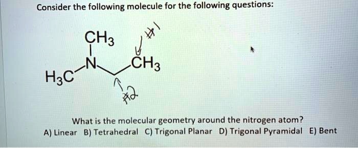 SOLVED: Consider the following molecule for the following questions ...