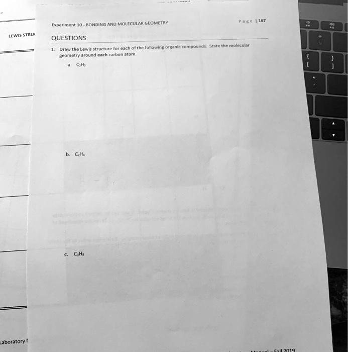 SOLVED: Examine 10 BONDING AND MOLECULAR GEOMETRY LEWIS STRUCTURES ...