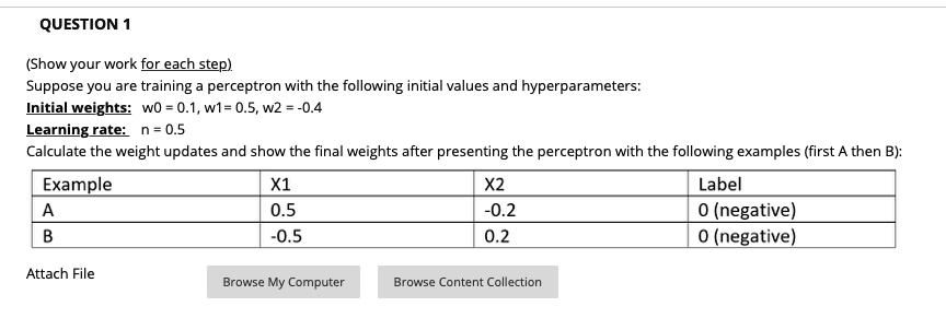 SOLVED: QUESTION 1 (Show your work for each step) Suppose you are ...