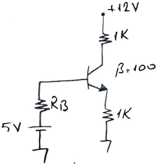 SOLVED: Calculate the "minimum" value of the RB resistor to be used for ...