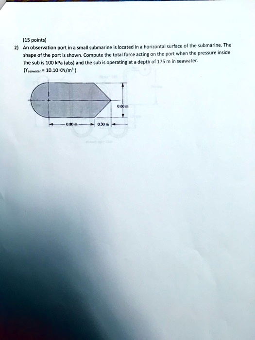 SOLVED: An observation port in a small submarine is located on a ...