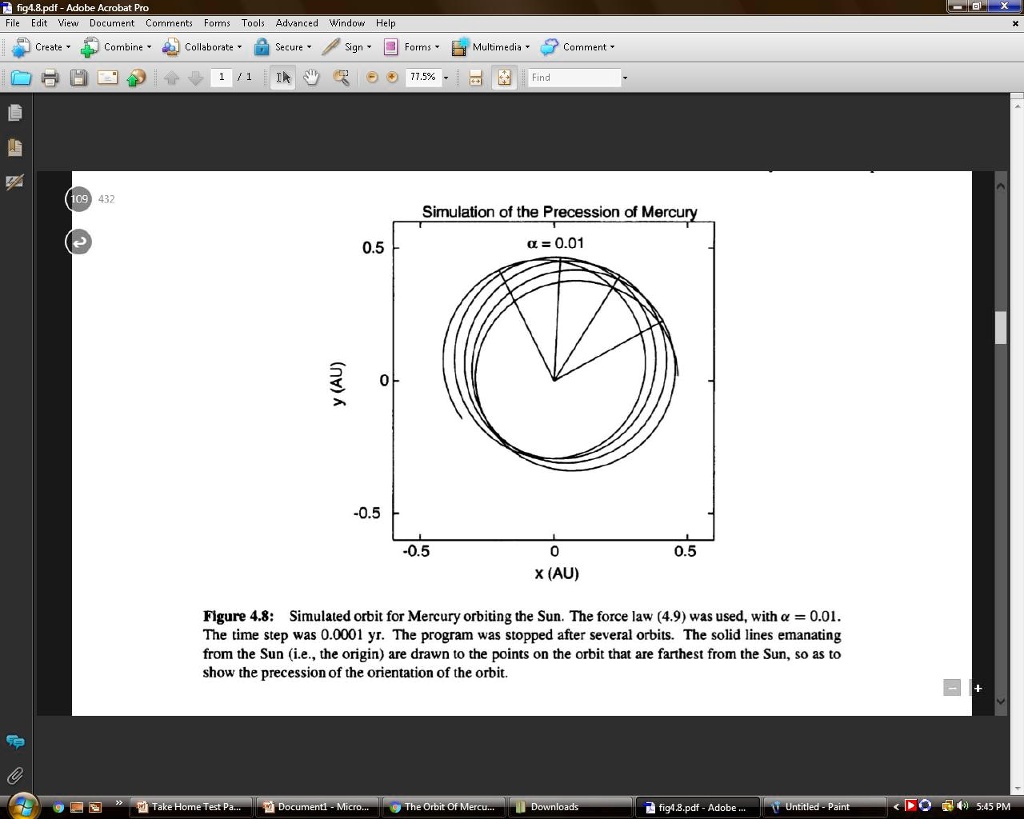 SOLVED: The orbit of Mercury around the Sun is an ellipse (a = 0.39 AU ...