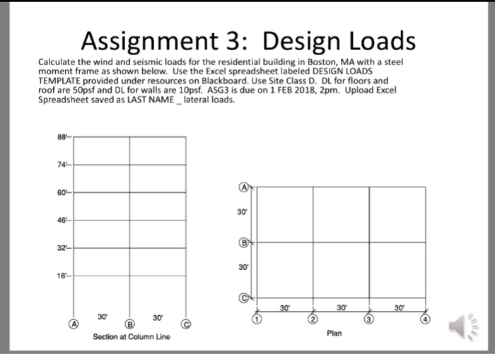 Assignment 3: Design Loads Calculate the wind and seismic loads for the ...