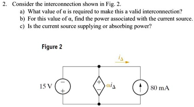SOLVED: Consider the interconnection shown in Fig. 2. a) What value of ...