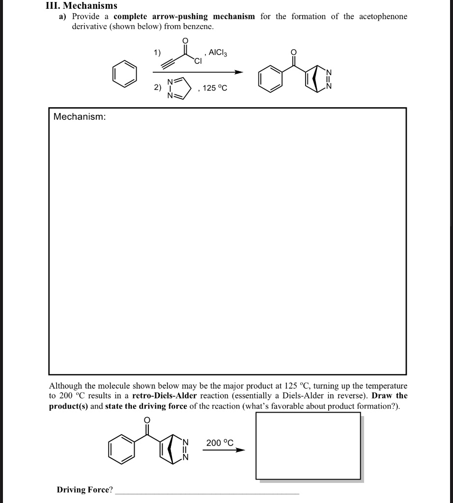 SOLVED: MI. Mechanisms Provide complete arrow-pushing mechanism for the ...