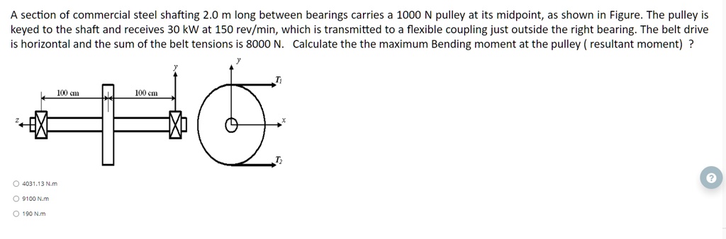 SOLVED: A section of commercial steel shafting 2.0 m long between ...
