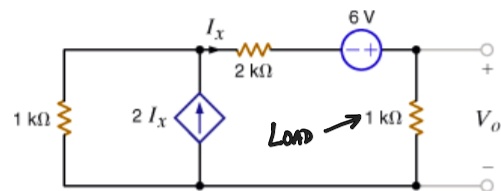 SOLVED: Use Thevenin’s theorem to find V0 in the circuit below. Use ...