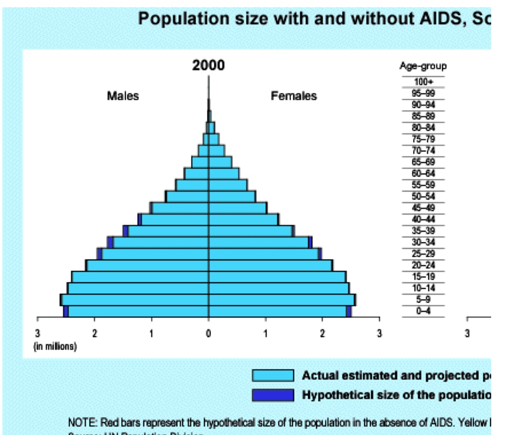 2 the population pyramid shown below is for south africain 2000what ...