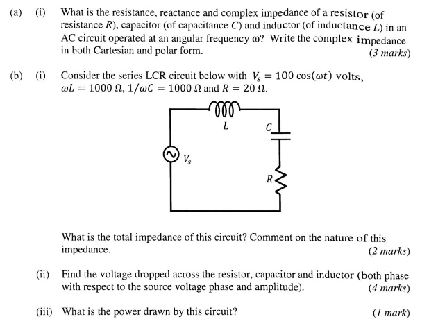 what is the resistance reactance and complex impedance of resistor of ...