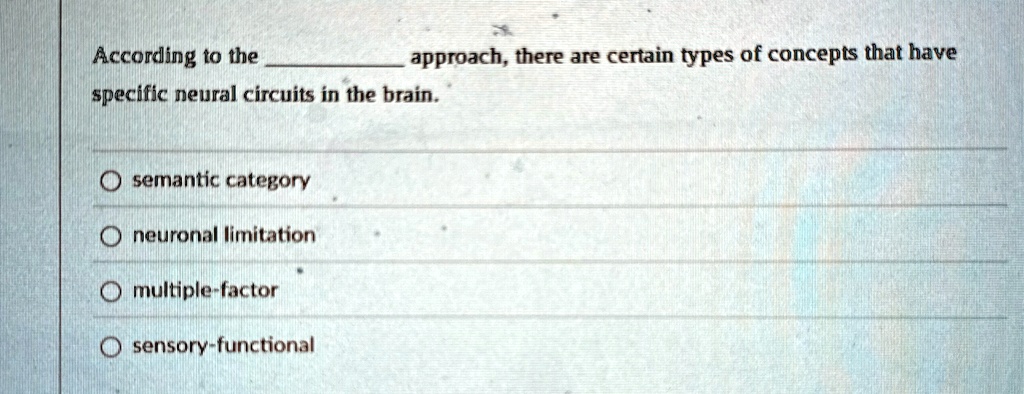 [GET ANSWER] According to the approach, there are certain types of ...