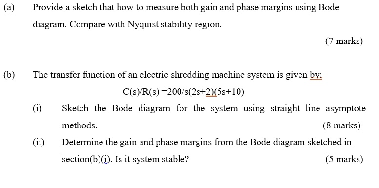 SOLVED: (a) Provide a sketch that shows how to measure both gain and ...