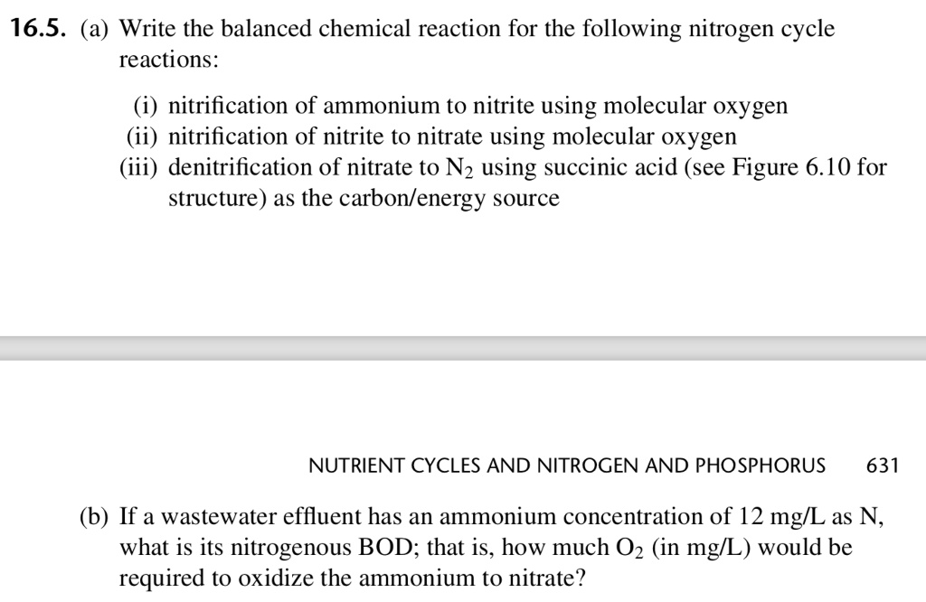 16.5. (a) Write the balanced chemical reaction for the following ...
