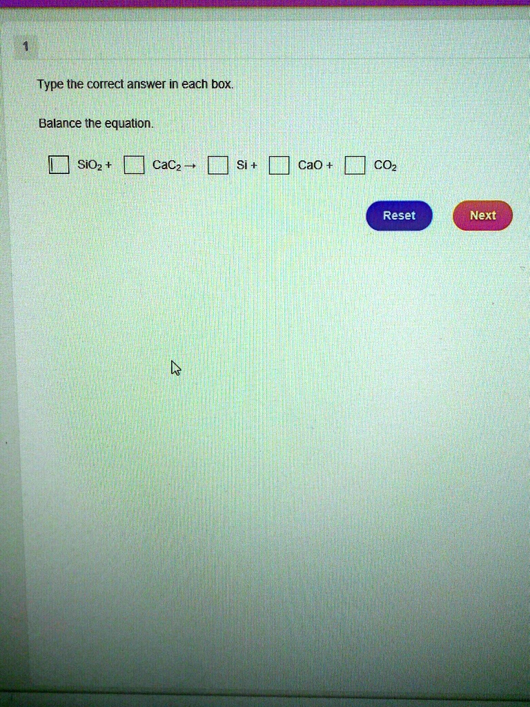 SOLVED: Balance the equation. Help please!! Type the correct answer in ...