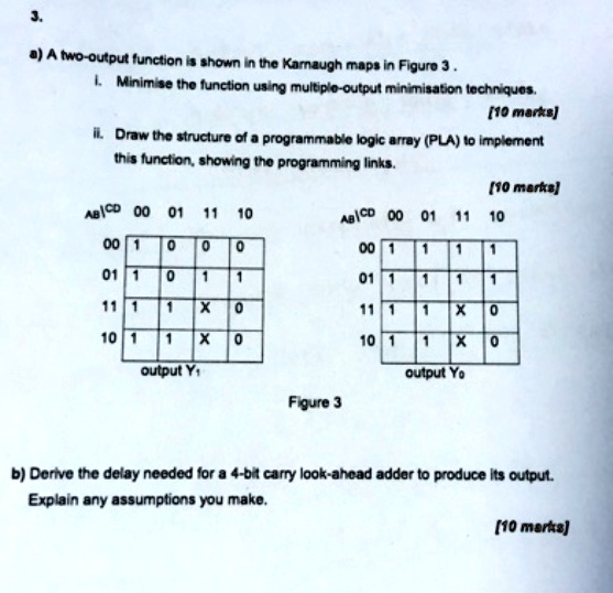 Solved Texts 3 A A Two Output Function Is Shown In The Karnaugh Maps In Figure 3 I Minimize