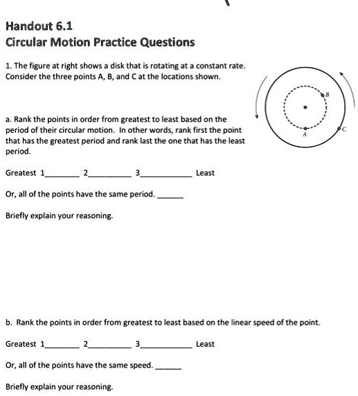 handout 61 circular motion practice questions the figure at right shows ...