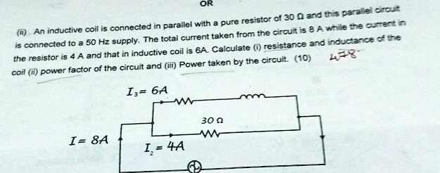 [GET ANSWER] or ii an inductive coil is connected in parallel with a ...