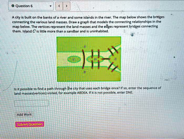 SOLVED: A city is built on the banks of a river and some islands in the ...