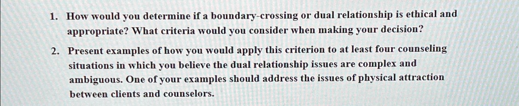 SOLVED: How would you determine if a boundary-crossing or dual ...
