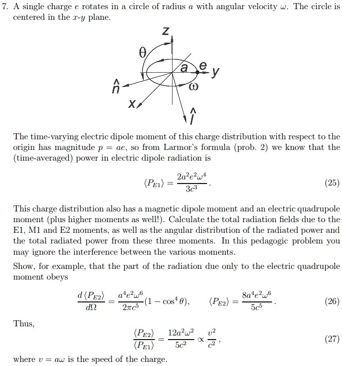 ignore this question solution no longer needed 7 a single charge e ...