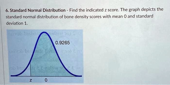 SOLVED: 6. Standard Normal Distribution Find the indicated z score. The ...