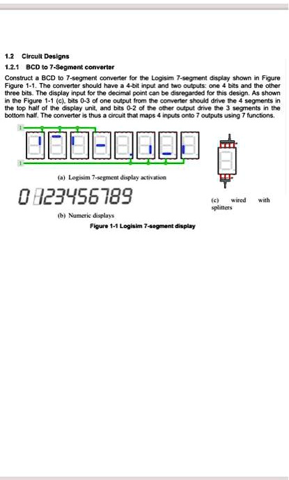 1.2 Circuit Designs 1.2.1 BCD to 7-Segment converter Construct a BCD to ...